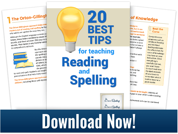 Free E-book - 20 Best Tips for Teaching Reading and Spelling Free E-book - 20 Best Tips for Teaching Reading and Spelling
